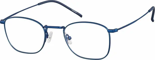 Zenni Square Titanium Full Rim Frame Glasses - Blue