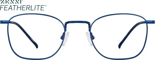 Zenni Square Titanium Full Rim Frame Glasses - Blue