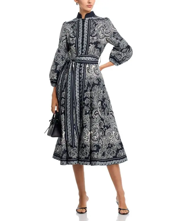 NANCY YANG Paisley Print Dress