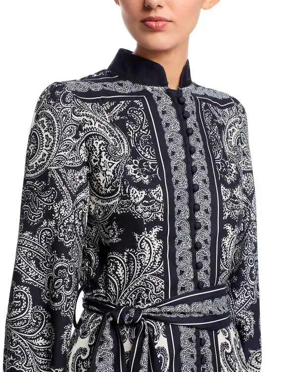 NANCY YANG Paisley Print Dress