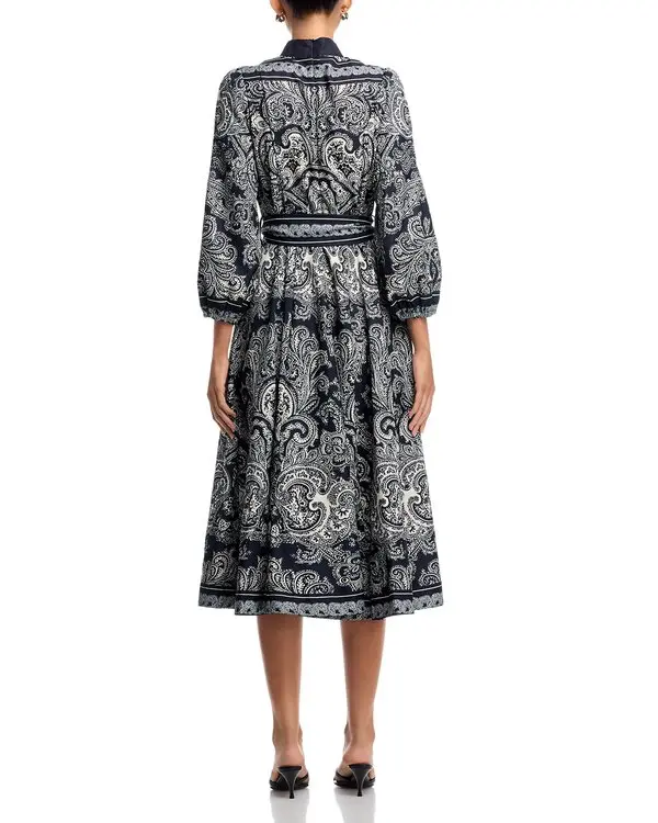 NANCY YANG Paisley Print Dress