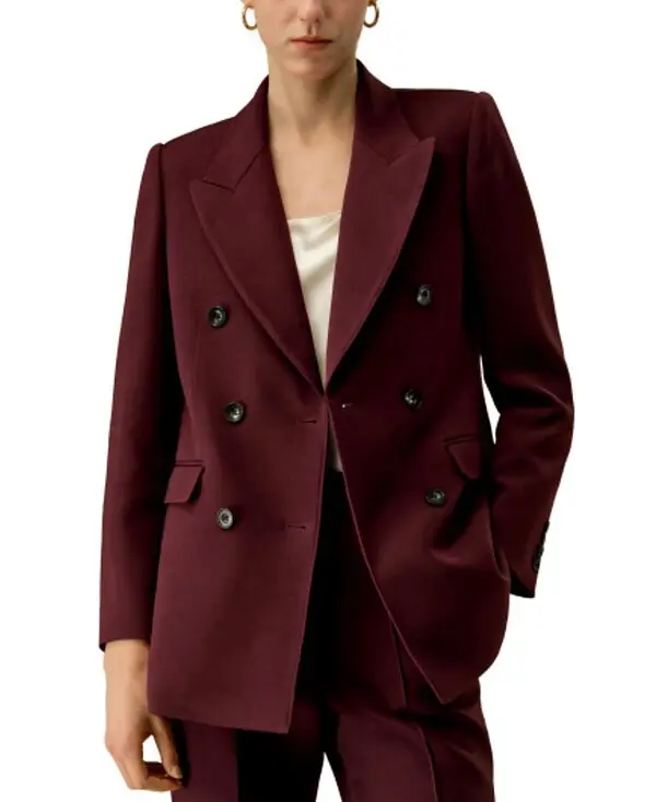 Lilysilk Double-breasted Lapel Blazer