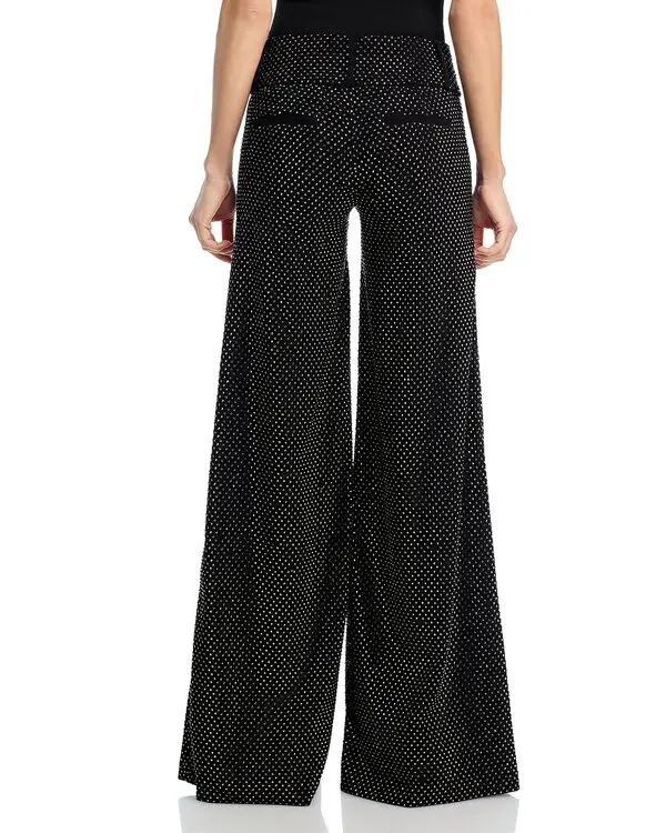 Alice + Olivia Embellished Wide Leg Pants