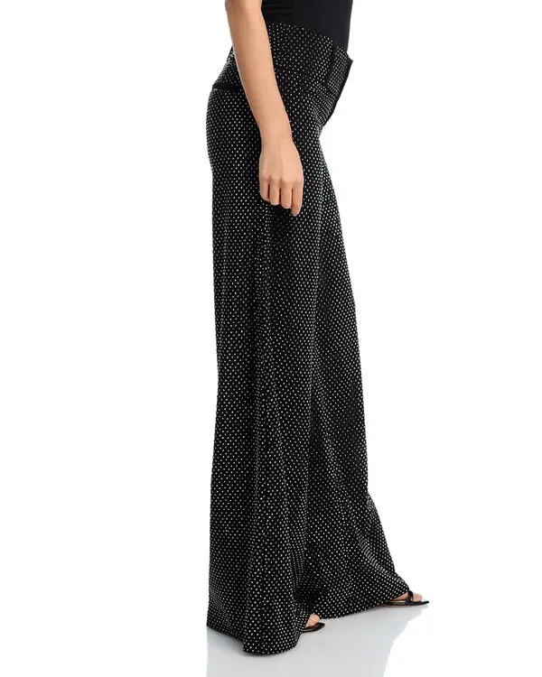 Alice + Olivia Embellished Wide Leg Pants