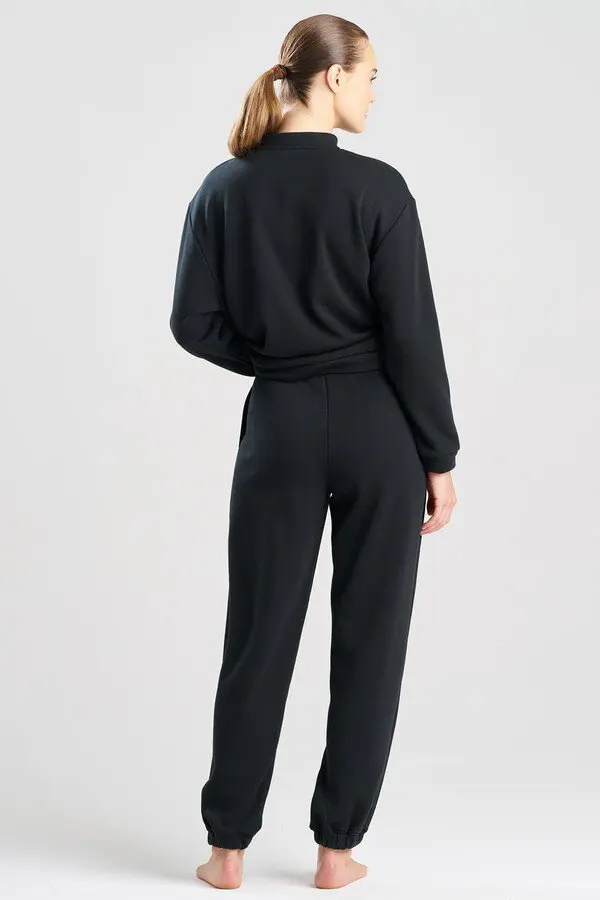 Natori Nova Cozy Brushed Knit Joggers - Black