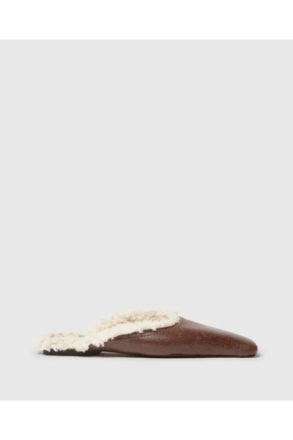 Stella McCartney Vegan Plush-lined Slippers - Natural