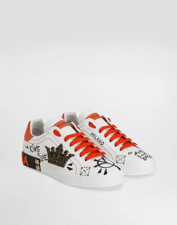 Dolce & Gabbana Portofino Nappa Calfskin Sneakers - Multicolor