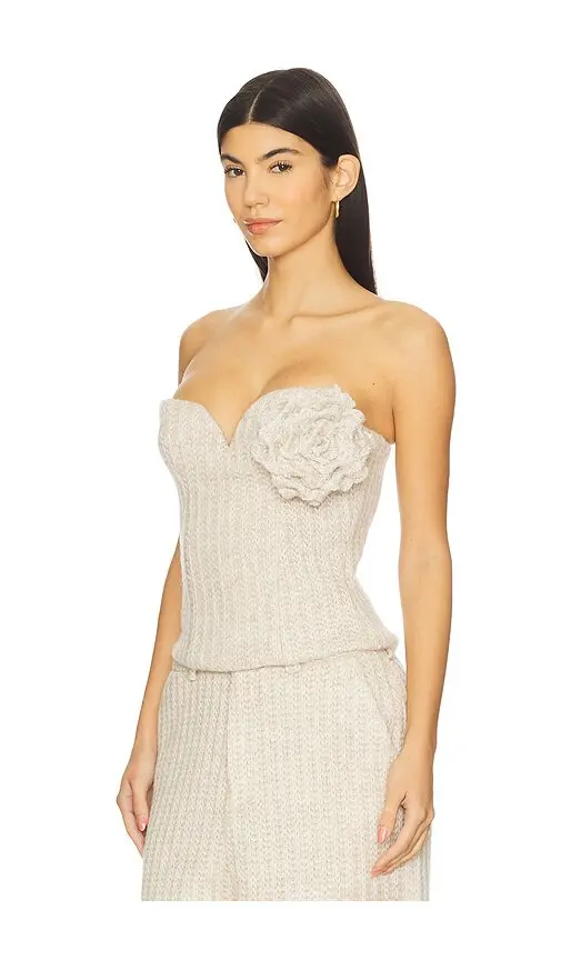 Giuseppe Di Morabito Rosette Strapless Knit Top
