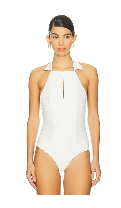 Bevza Halterneck Bodysuit With Jersey Fabric