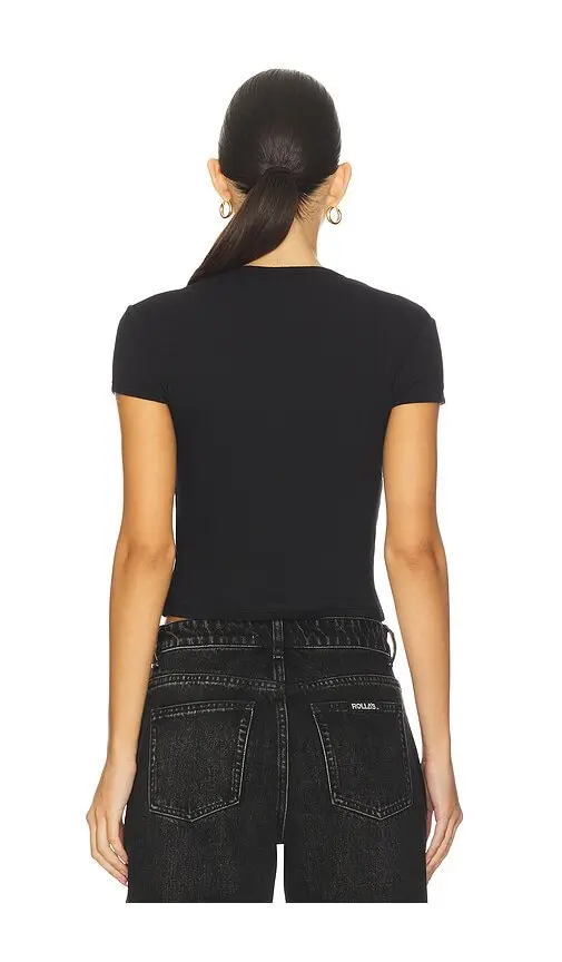 Free People X Intimately Fp Wait A Minute Baby Tee - Anthracite