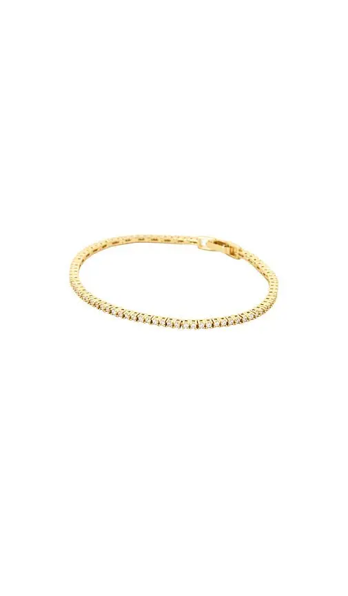 NATALIE B JEWELRY Evert Tennis Bracelet - Gold