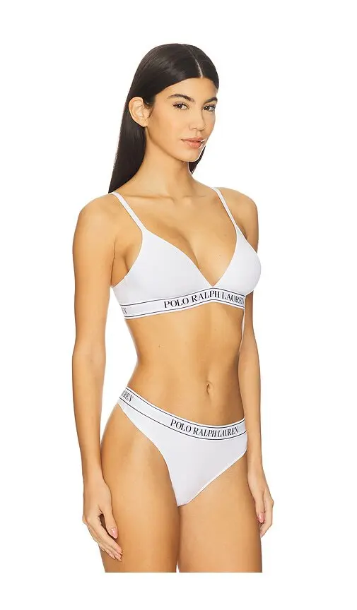 Polo Ralph Lauren Triangle Bralette In Ivory