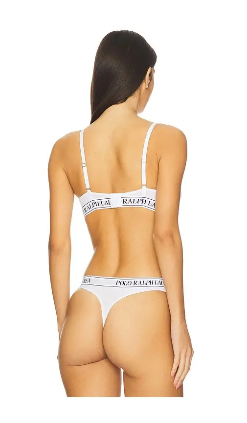 Polo Ralph Lauren Triangle Bralette In Ivory