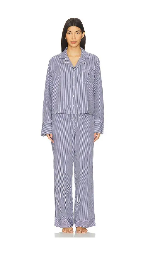 Polo Ralph Lauren Core Pj Set 23 In Navy - White Cloud & Beacon Blue