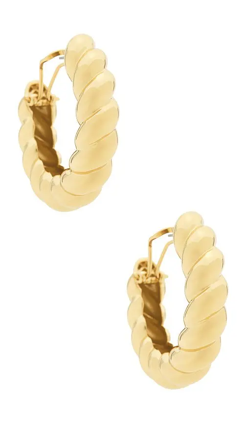 Eddie Borgo Torsade Hoop Earrings - Gold
