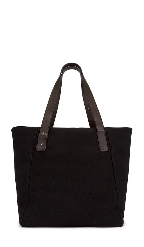Vince Extra Large Canvas Tote - Black & Tobacco
