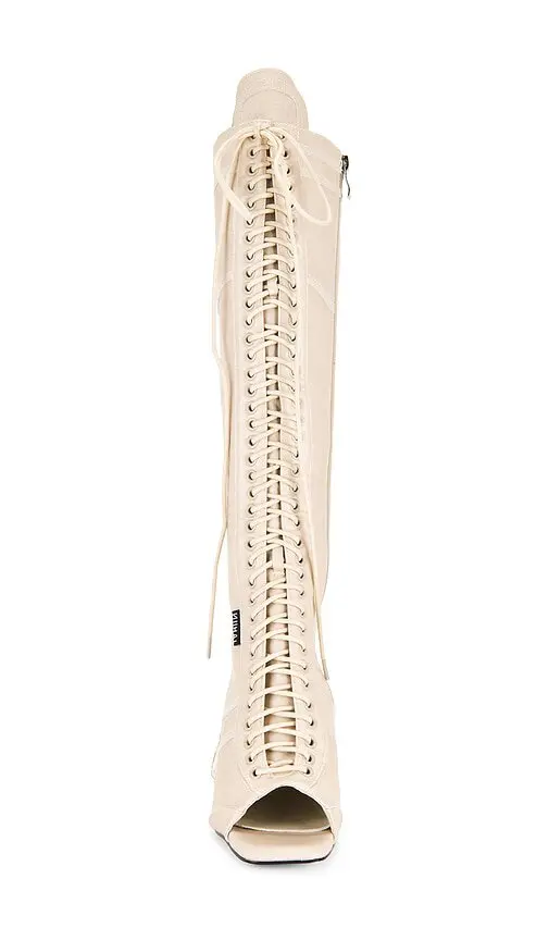 NIIHAI The Striker Lace Up Boot - Beige