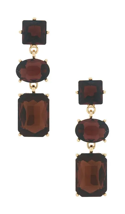 PETIT MOMENTS Allie Dangle Earrings - Burgundy