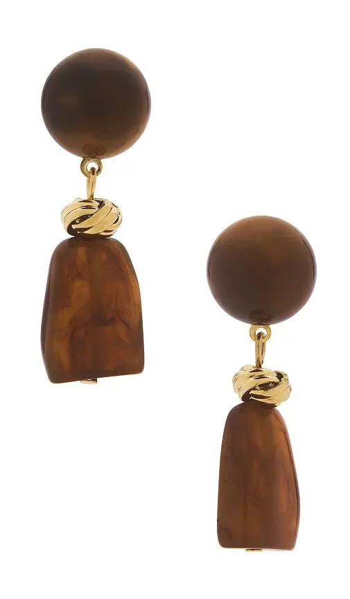 LOVERS AND FRIENDS Kelsey Earrings - Brown Tortoise