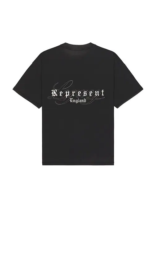 REPRESENT Legacy Overprint Tee In Black