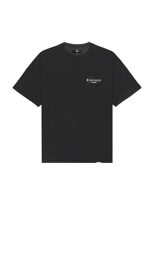 REPRESENT Legacy Overprint Tee In Black