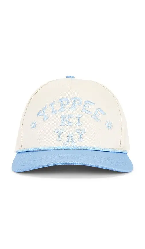 SENDERO PROVISIONS CO. Yippee Ki Yay Trucker Hat - Cream & Light Blue