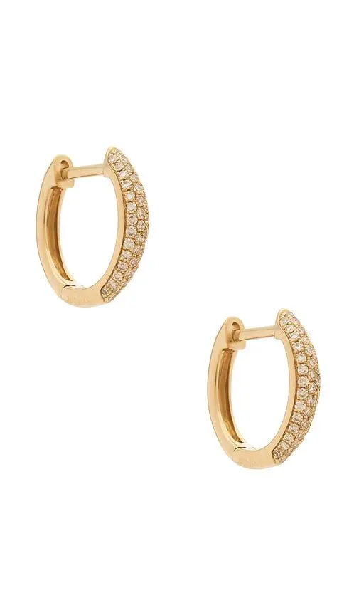 Ef Collection Diamond Dome Huggie Earrings