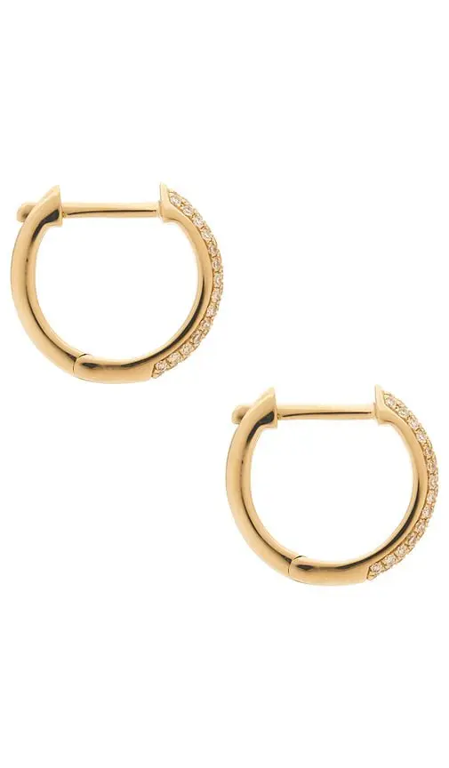 Ef Collection Diamond Dome Huggie Earrings