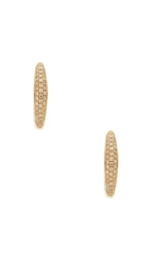 Ef Collection Diamond Dome Huggie Earrings