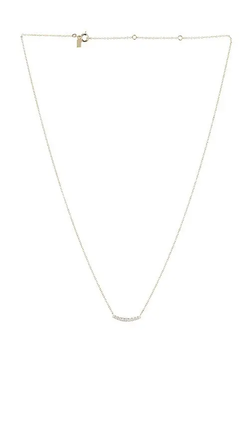 Ef Collection Full Cut Diamond Arc Necklace - Gold