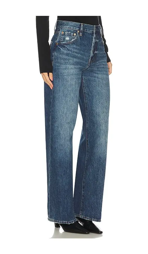 PISTOLA Tate High Rise Bowed Wide Leg Jeans - Fulton