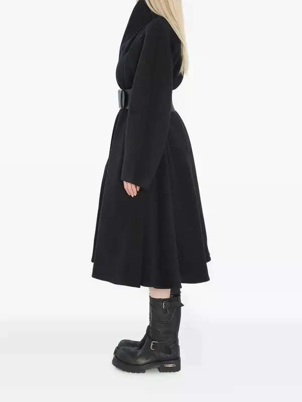 Balenciaga Leather-belt Wrap Coat