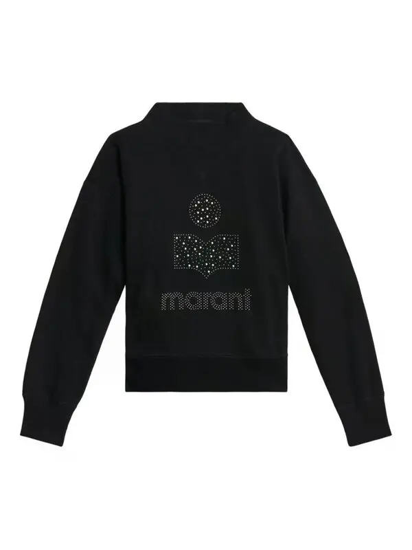MARANT ETOILE Moby Studded-logo Sweatshirt - Black