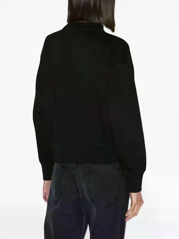 MARANT ETOILE Moby Studded-logo Sweatshirt - Black
