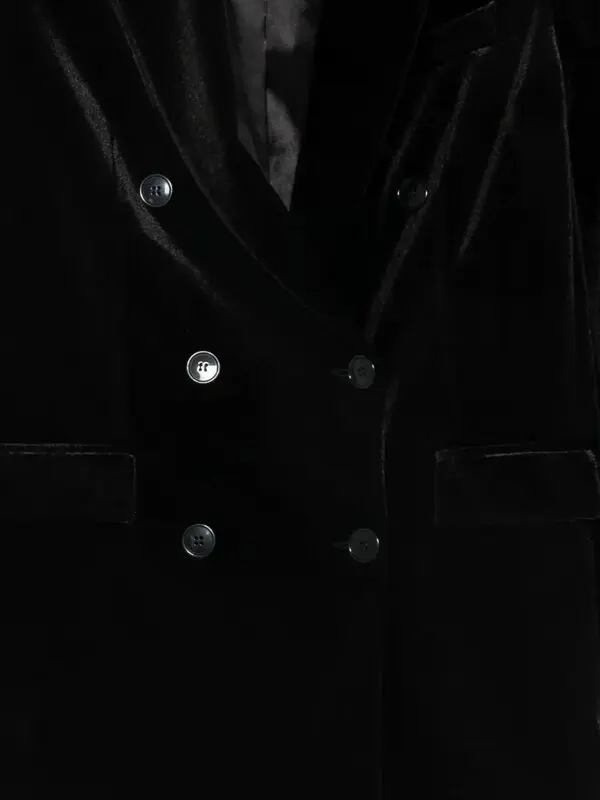 CENERE GB Velvet Double-breasted Blazer