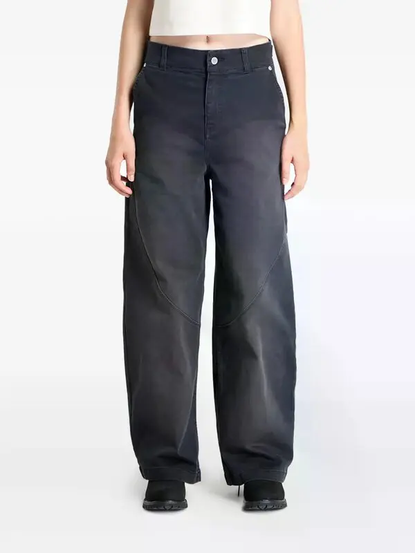 JORDAN Stretch-cotton Wide Leg Jeans