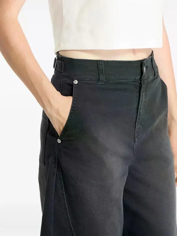 JORDAN Stretch-cotton Wide Leg Jeans