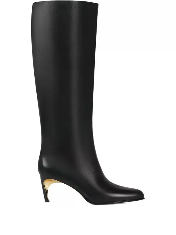 POTAMY Leather Knee-high Boots
