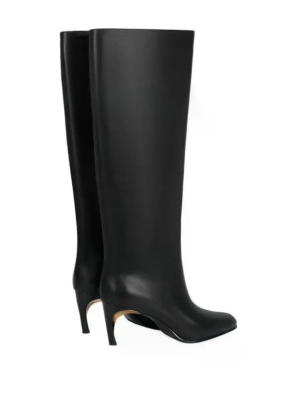 POTAMY Leather Knee-high Boots