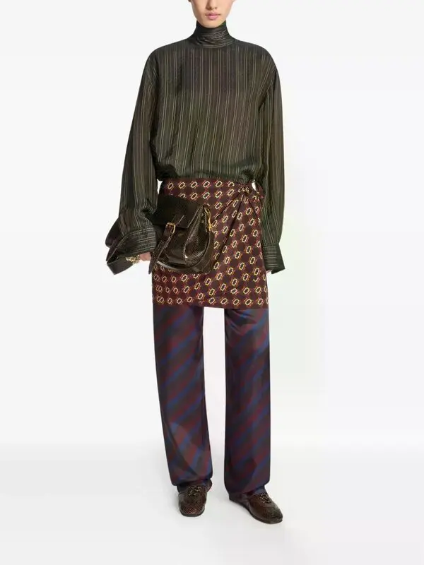 Dries Van Noten Snakeskin Effect Leather Sneakers - Brown
