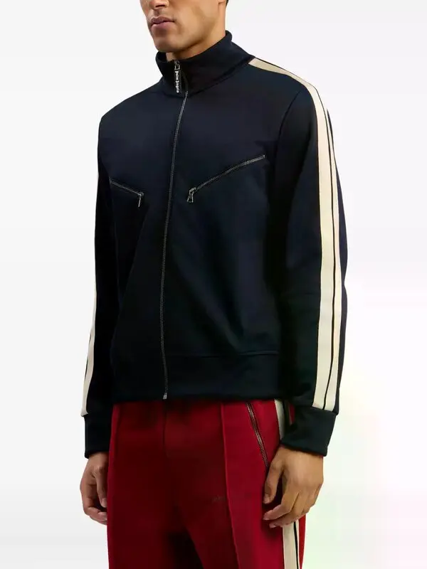 Palm Angels Curved-logo Zip-up Sweatshirt