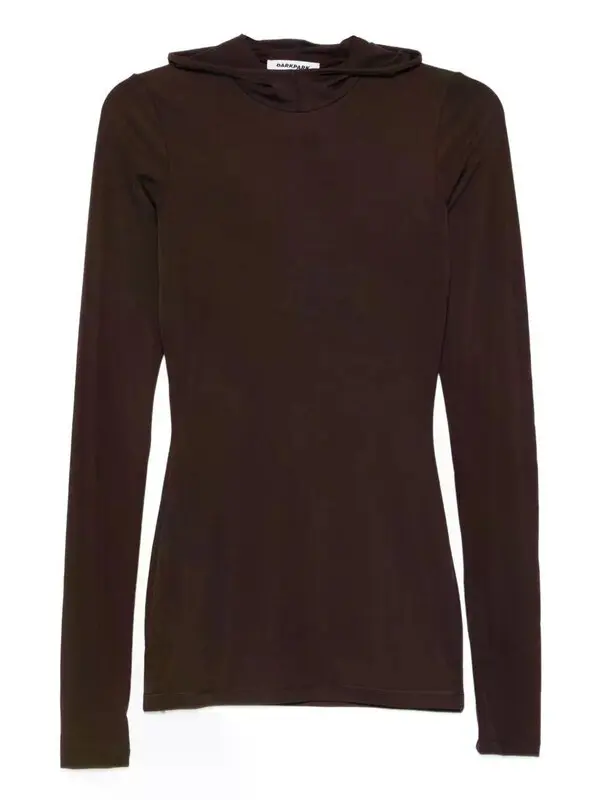 DARKPARK Long Sleeve Hooded Top - Brown