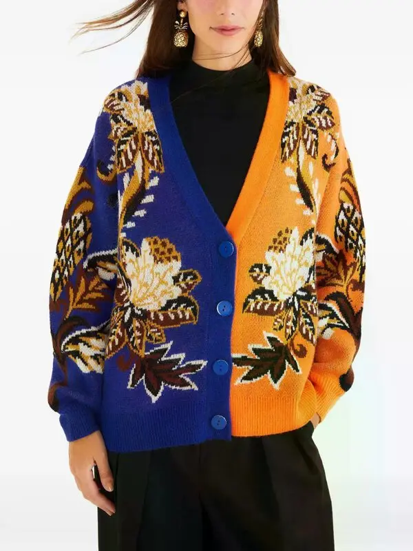 Farm Rio Floral Button Cardigan