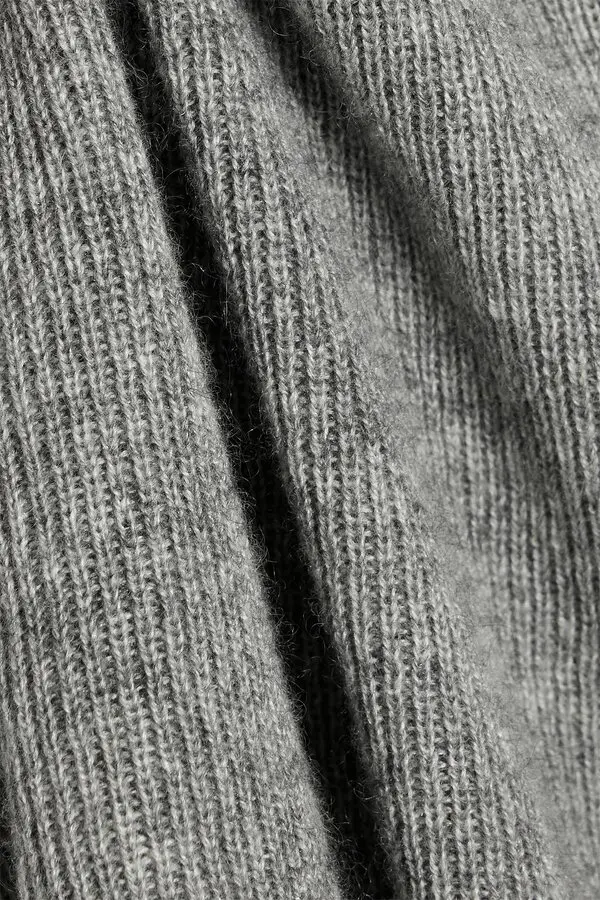 THE ELDER STATESMAN Delicash Ribbed Tank - Light Gray