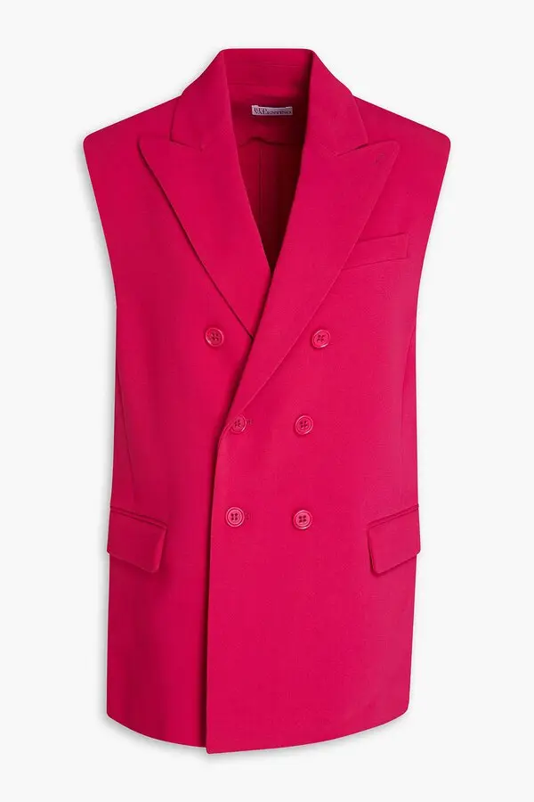 Red Valentino Double-breasted Crepe Vest