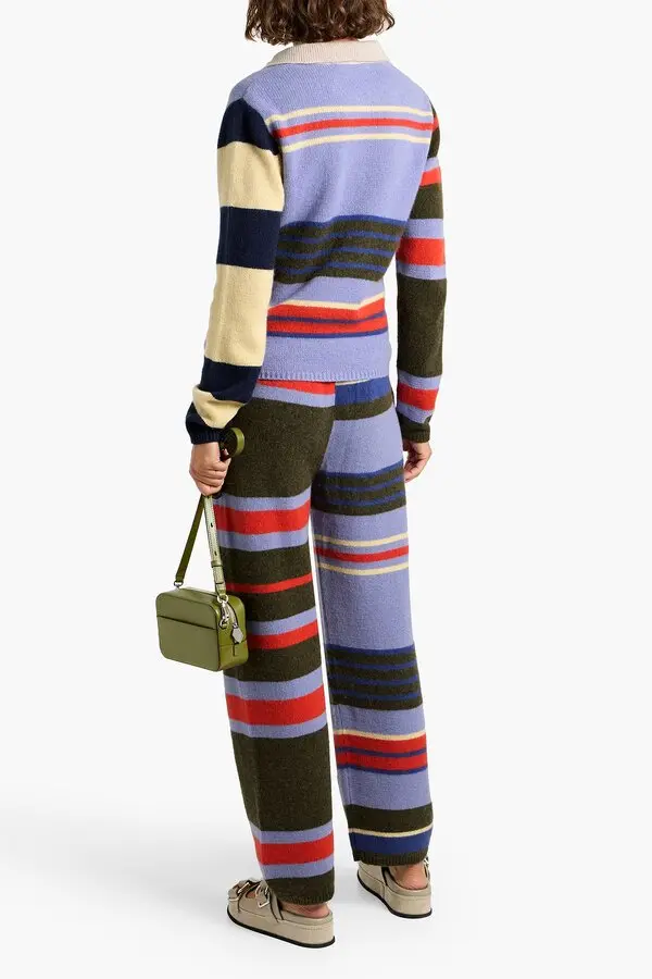 THE ELDER STATESMAN Chaos Striped Cashmere Track Pants