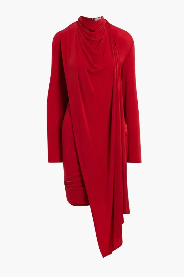 Magda Butrym Draped Layered Stretch-jersey Mini Dress