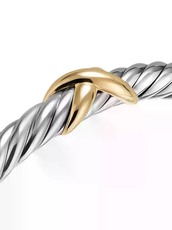 David Yurman Sterling And 14k Yellow Gold Cable® Flex X Bracelet