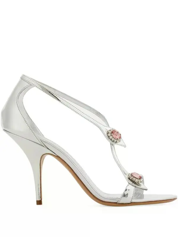 FERRAGAMO Flower-motif Crystal-embellished Sandals