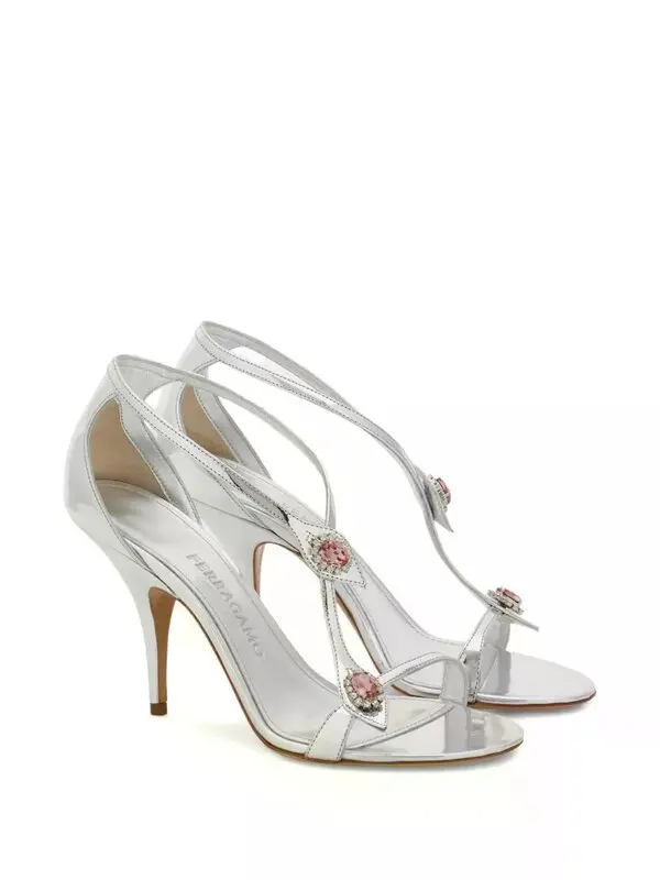 FERRAGAMO Flower-motif Crystal-embellished Sandals